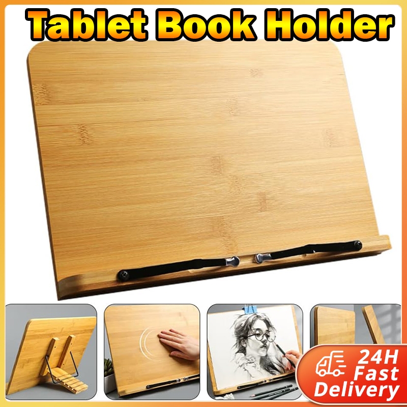 Adjustable Wood Reading Rest Tablet Book Holder Foldable Reading Rack ...
