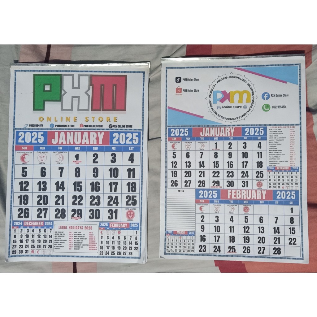 Commercial Calendar A4 (6pages/12pages) | Shopee Philippines