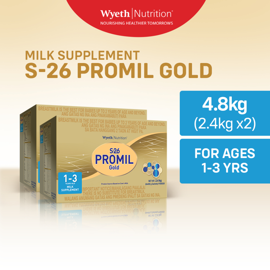 S-26 PROMIL GOLD THREE Milk Supplement for 1 to 3 Years Old 4.8kg (2 ...