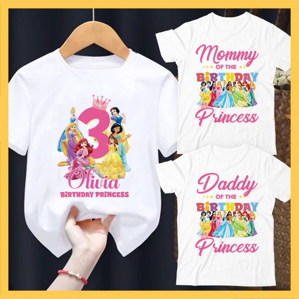 Princess Birthday Shirt , Princess Birthday Shirts, Princess Custom Shirt ,Personalized Tee ...