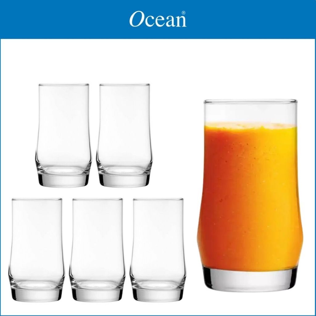 Ocean Glassware Scirocco Long Drinking Glass 410 Ml (Set Of 6) | Shopee ...