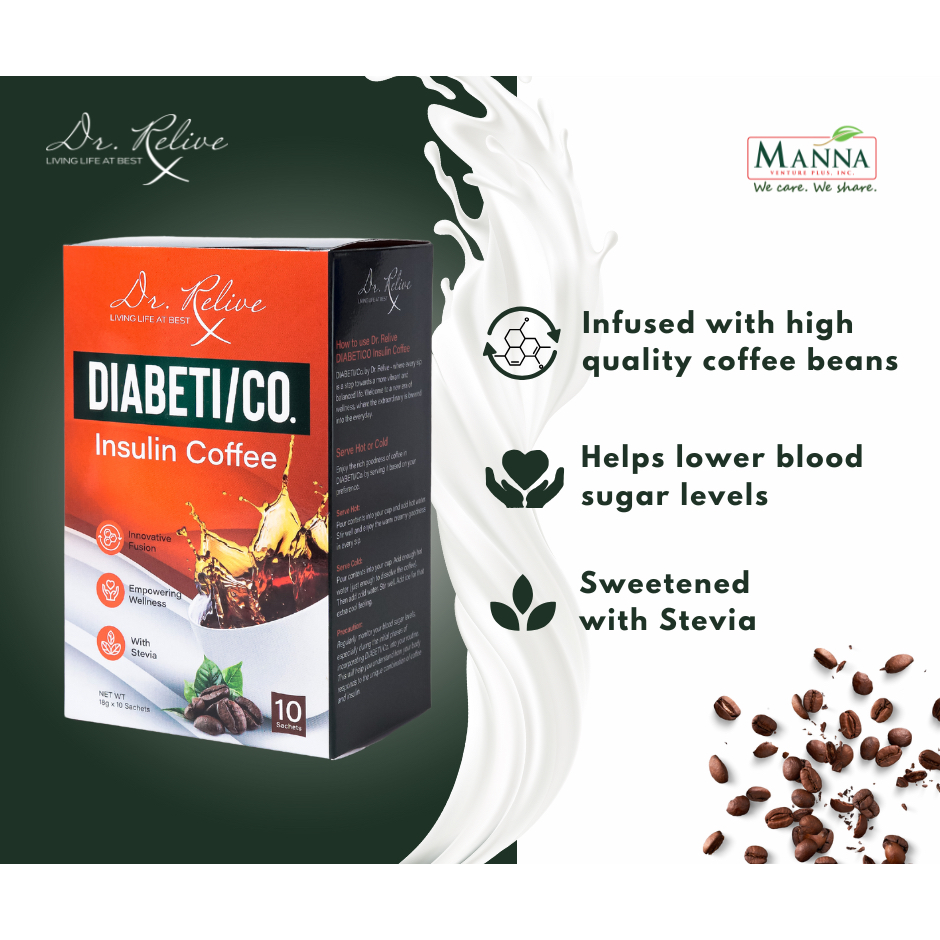 Manna Insulin Coffee Diabetic Coffee No Sugar Sweetened by Stevia ...