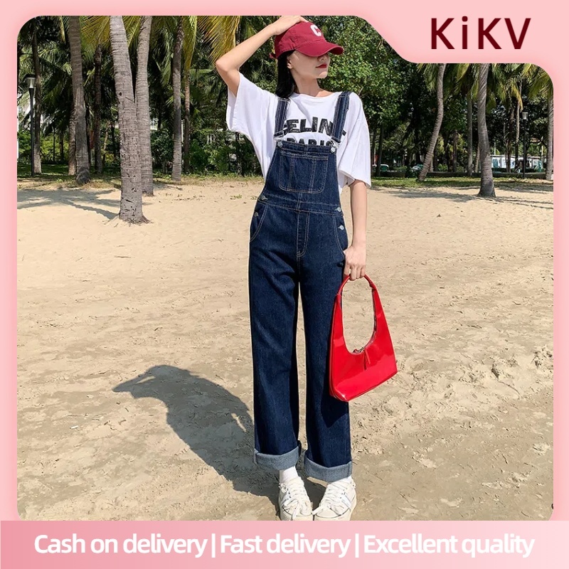 KiKV 2024 spring/summer new denim overalls women's design sense one ...