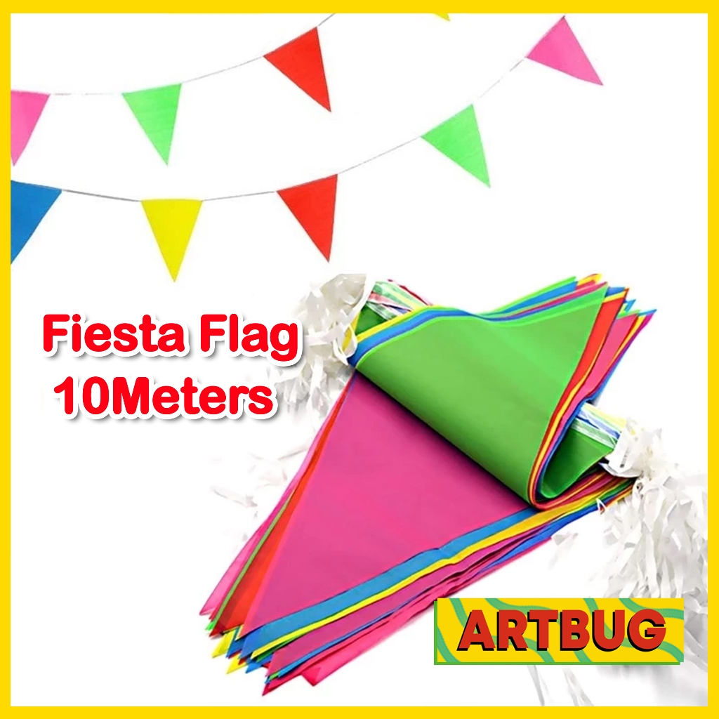 10 Meters Triangle Banner Colorful Triangle Flags Banderitas Flag ...
