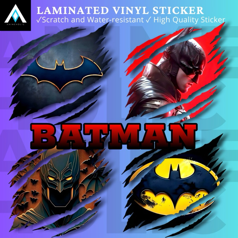 BATMAN SCRATCH STICKERS ~ LAMINATED VINYL STICKERS ~ ANIMEHOLIC ...