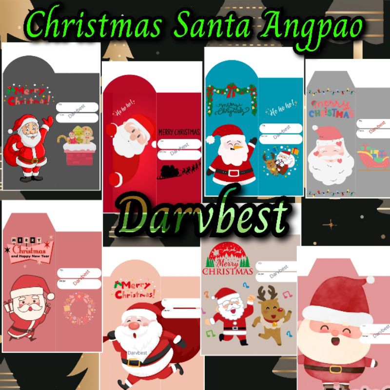 Christmas Santa angpao money envelope ampao long | Shopee Philippines