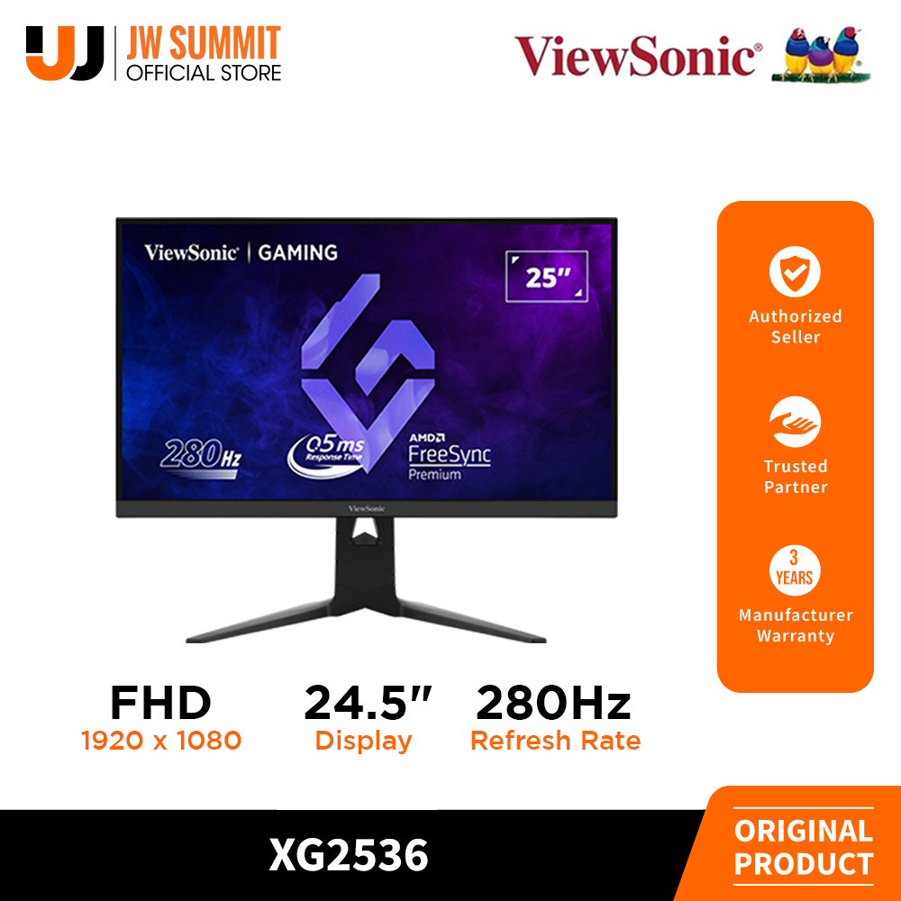 ViewSonic XG2536 24.5" FHD 280Hz 0.5ms IPS Technology with AMD FreeSync ...