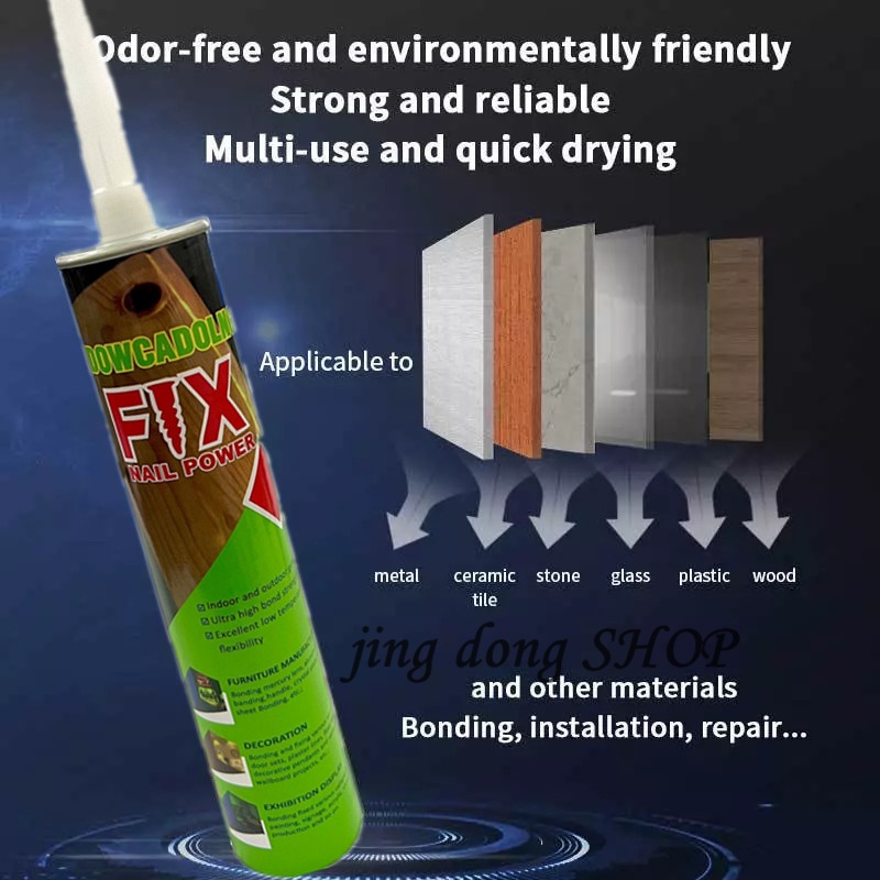 Multiporpose Glue no more nails adhesive silicon sealant glass sealant ...