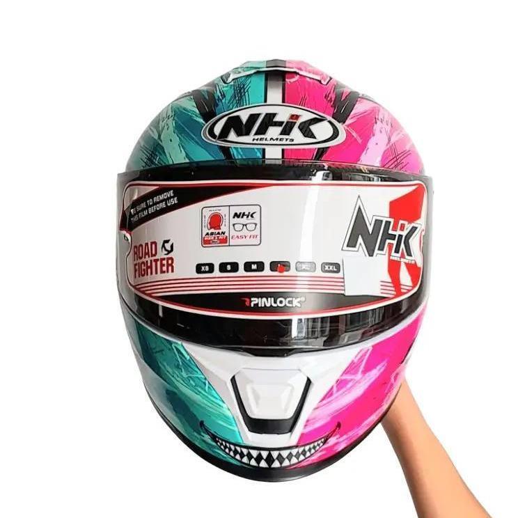 Helmet NHK K5R Archie Full Face Dual Visor Printed 2990174 | Shopee ...