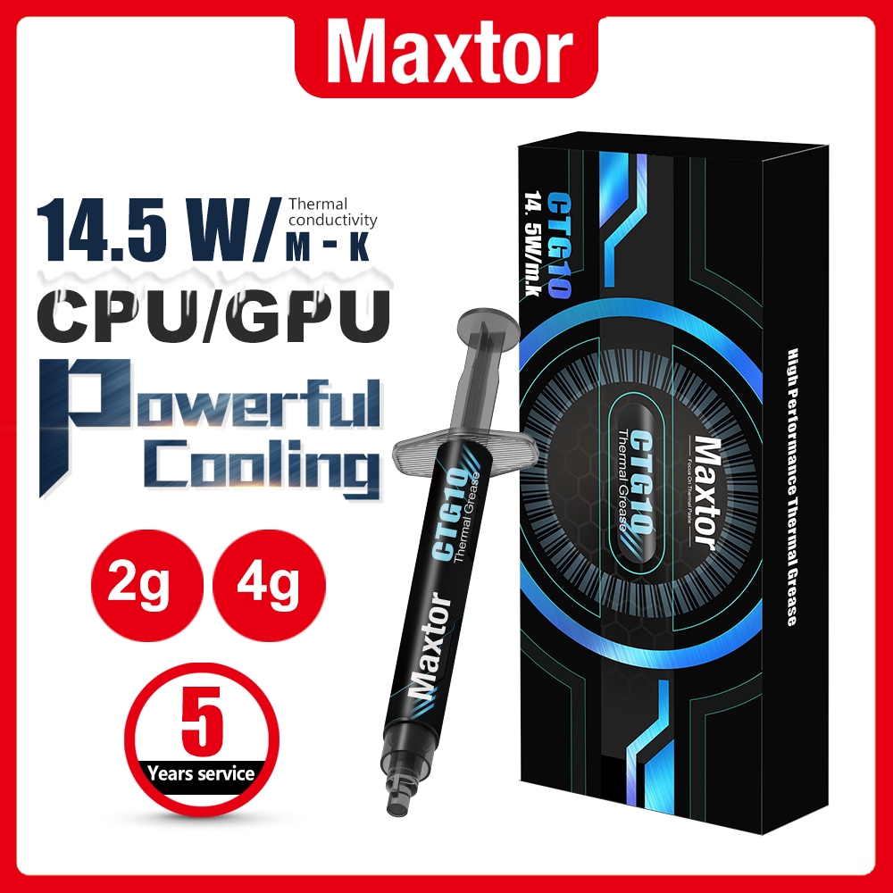 Maxtor CTG10Thermal Paste (14.5W/mk) cpu gpu thermal grease 4g | Shopee ...