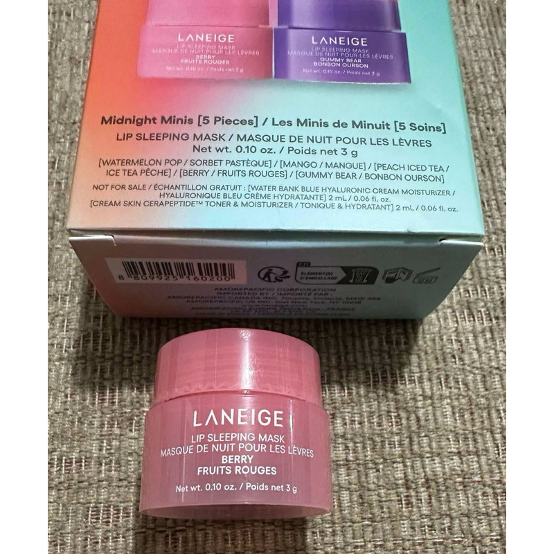 Brand New Auth LANEIGE Mini Lip Sleeping Mask Midnight Minis 3g | Shopee Philippines