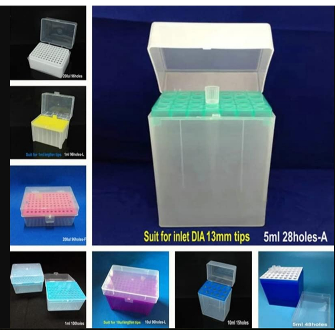 BT- Plastic Pipette Tip Box Pipette Holder Box 10ul/200ul/1ml/5ml ...