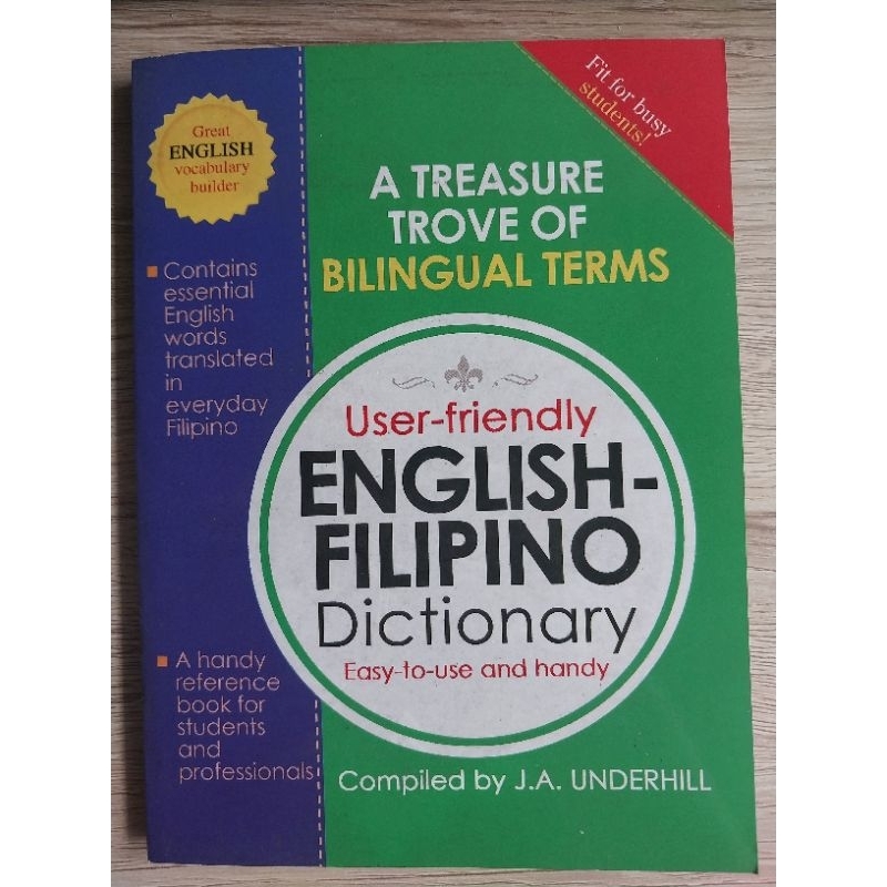ENGLISH FILIPINO DICTIONARY | Shopee Philippines