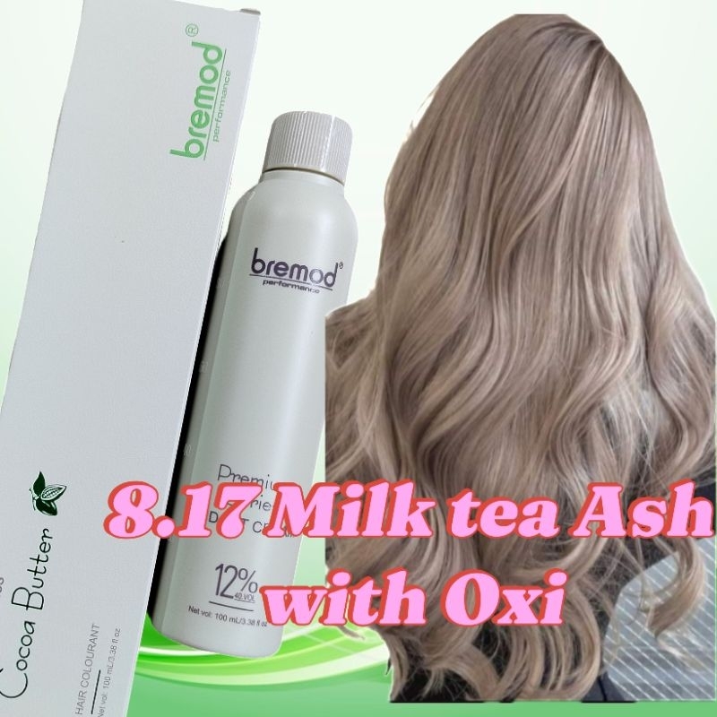 Milk Tea Ash Premium with Oxi ,Permanent Hair Dye ,Bremod Best Seller ...