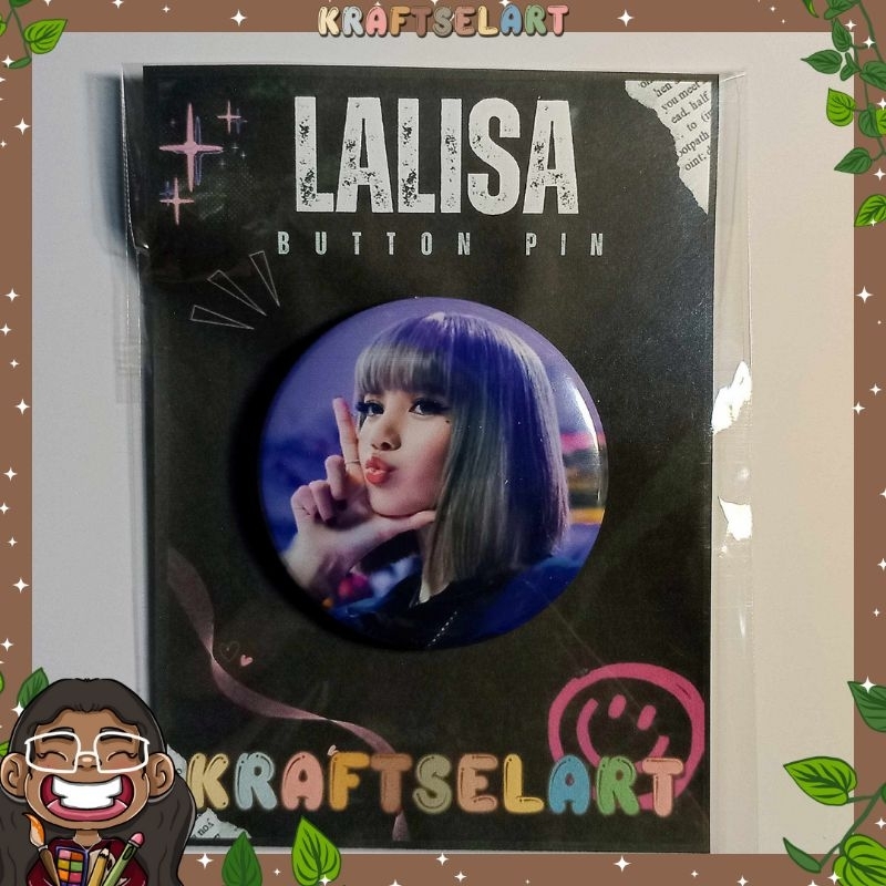 Lalisa Button Pin Size 58mm Lisa Manobal LLOUD Blackpink | Shopee ...