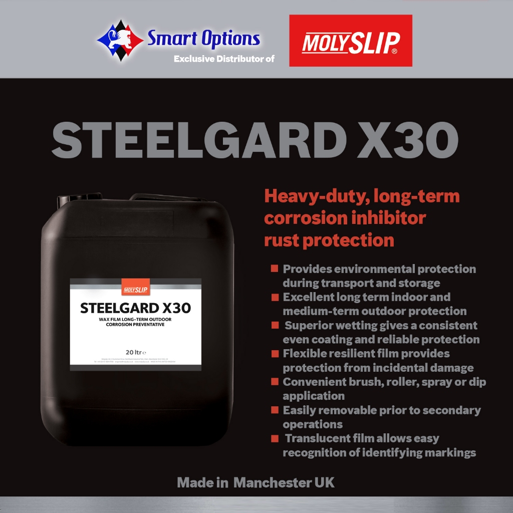 MOLYSLIP STEELGARD X30 HEAVY-DUTY LONG TERM CORROSION INHIBITOR RUST ...