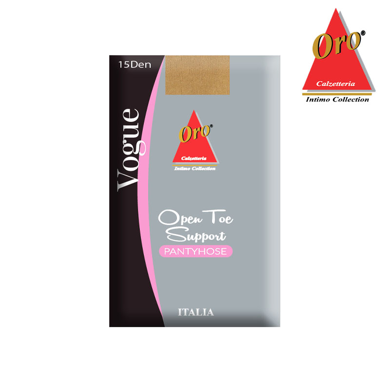 ORO Vogue Open Toe Support Pantyhose Stockings 15Den (1 Pair) | Shopee ...