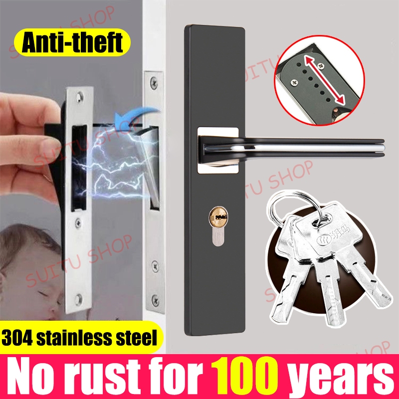 Germany 304 Stainless Steel Burglarproof Door Knob Double Lock European ...