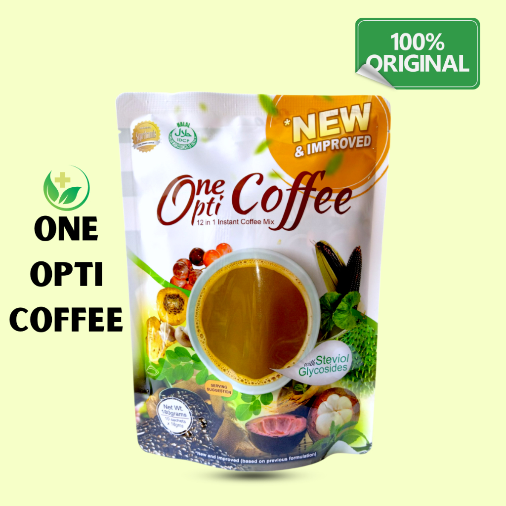 ONE OPTI COFFEE 12 in 1 Coffee mix with Steviol Glycosides | Shopee ...