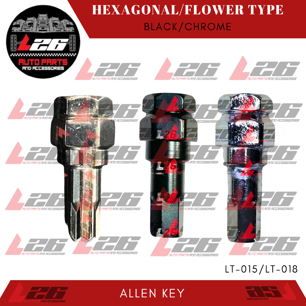 LT-015 Hexagonal Flower Type ALLEN KEY BLACK CHROME UNIVERSAL LOCK ...