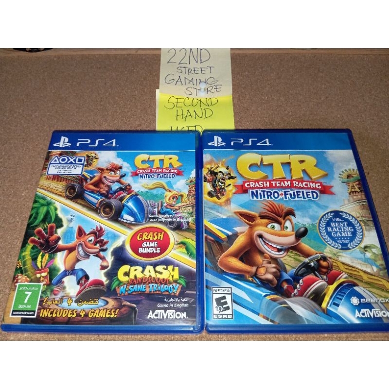 PS4 CTR CRASH TEAM RACING & CRASH BANDICOOT N-SANE TRILOGY | Shopee ...