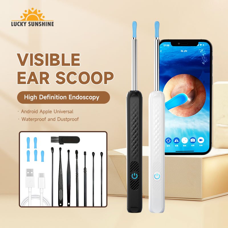 Wireless WiFi Intelligent Ear Pick with Camera Visual Ear Scoop Wax ...