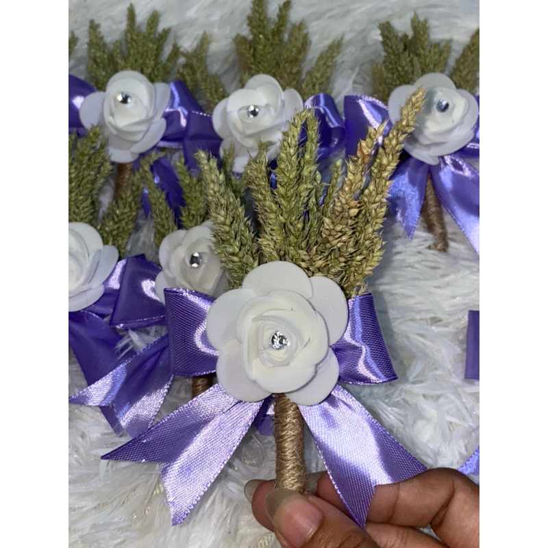 Boho Chest Corsage with pin (lavander) | Shopee Philippines