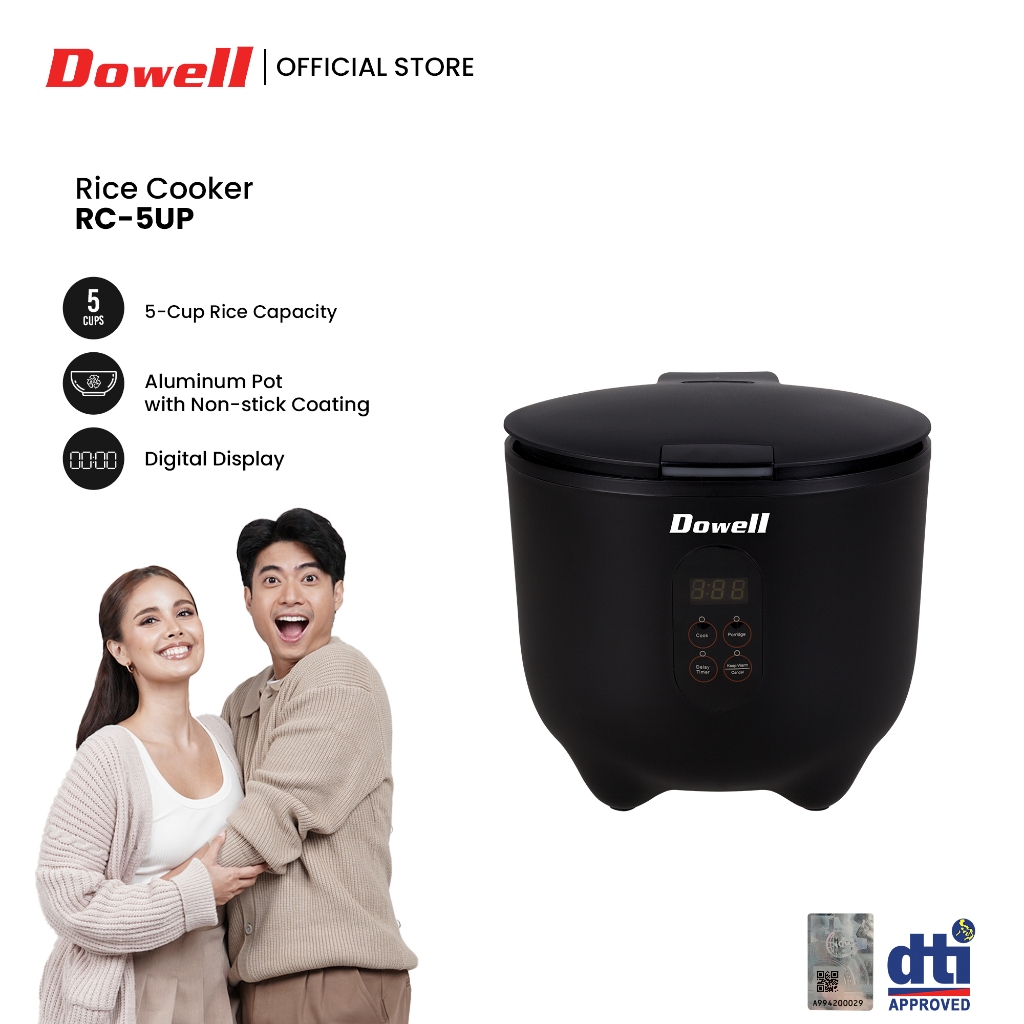 Dowell 5 Cup Capacity Digital Rice Cooker RC-5UP | Shopee Philippines