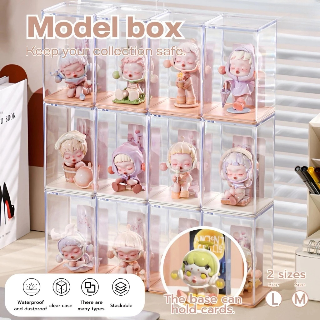 6Pcs Blind box storage display box Bubble Mart doll display box ...