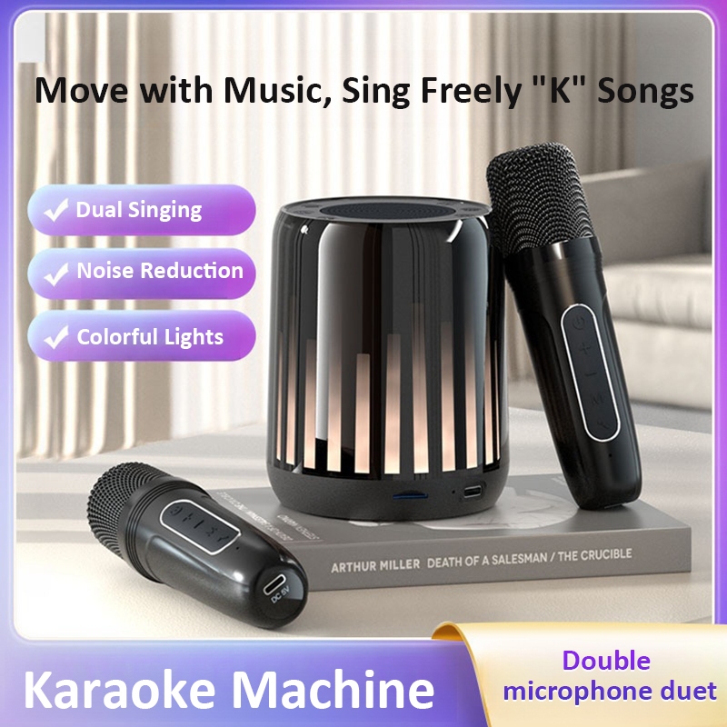 BK201 Portable Wireless Bluetooth Karaoke Speaker with RGB Lights and ...