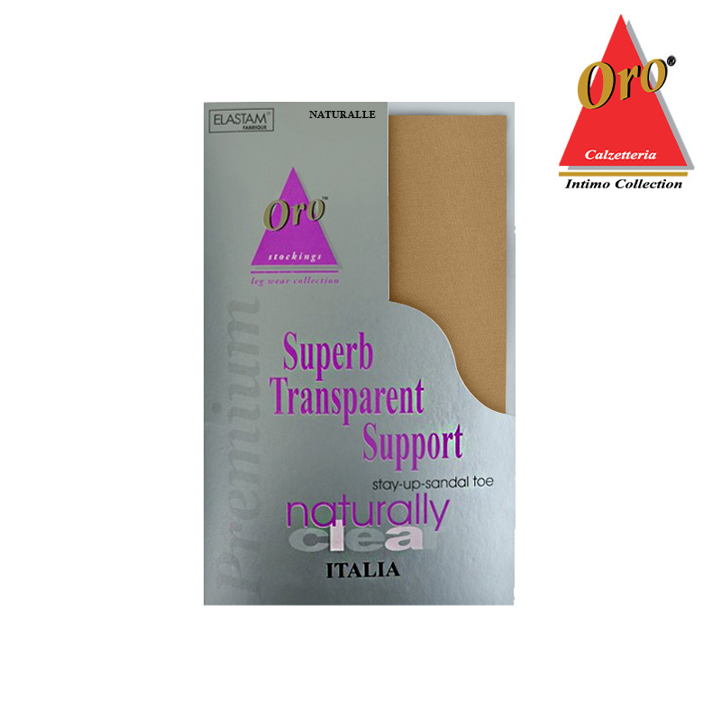 Oro Superb Transparent Support Stay-up Stockings 15 Den - 1 Pair, EP ...