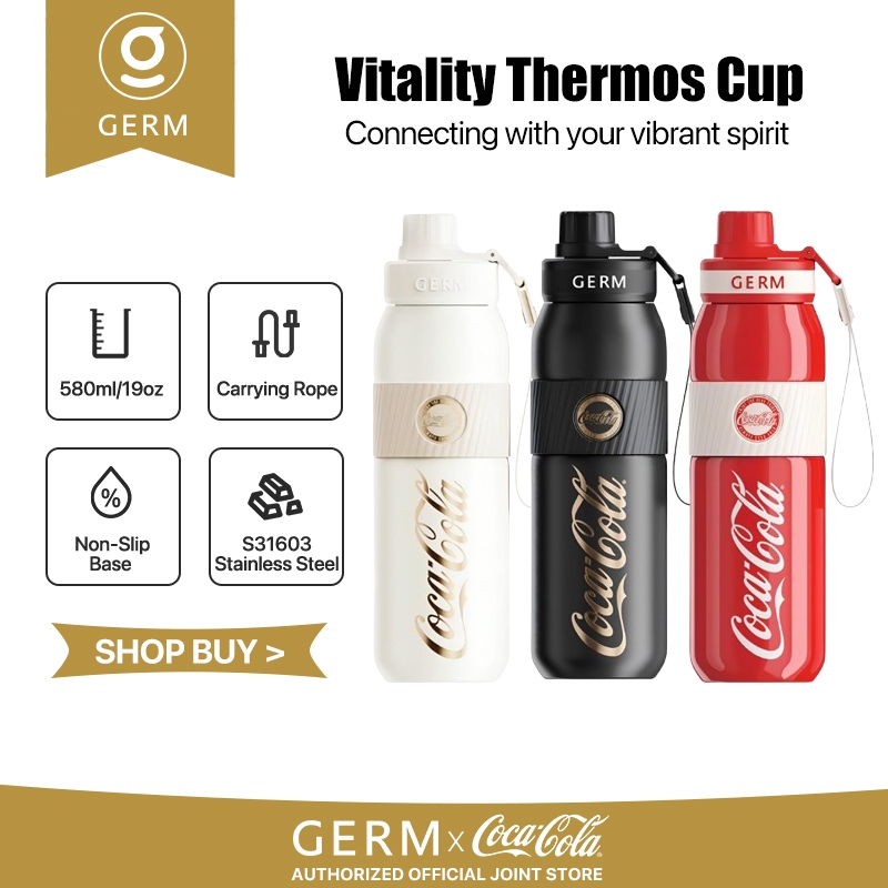 GERM Coca-Cola Vitality Sports Thermos Cup 580ML Double Wall Hot & Cold ...