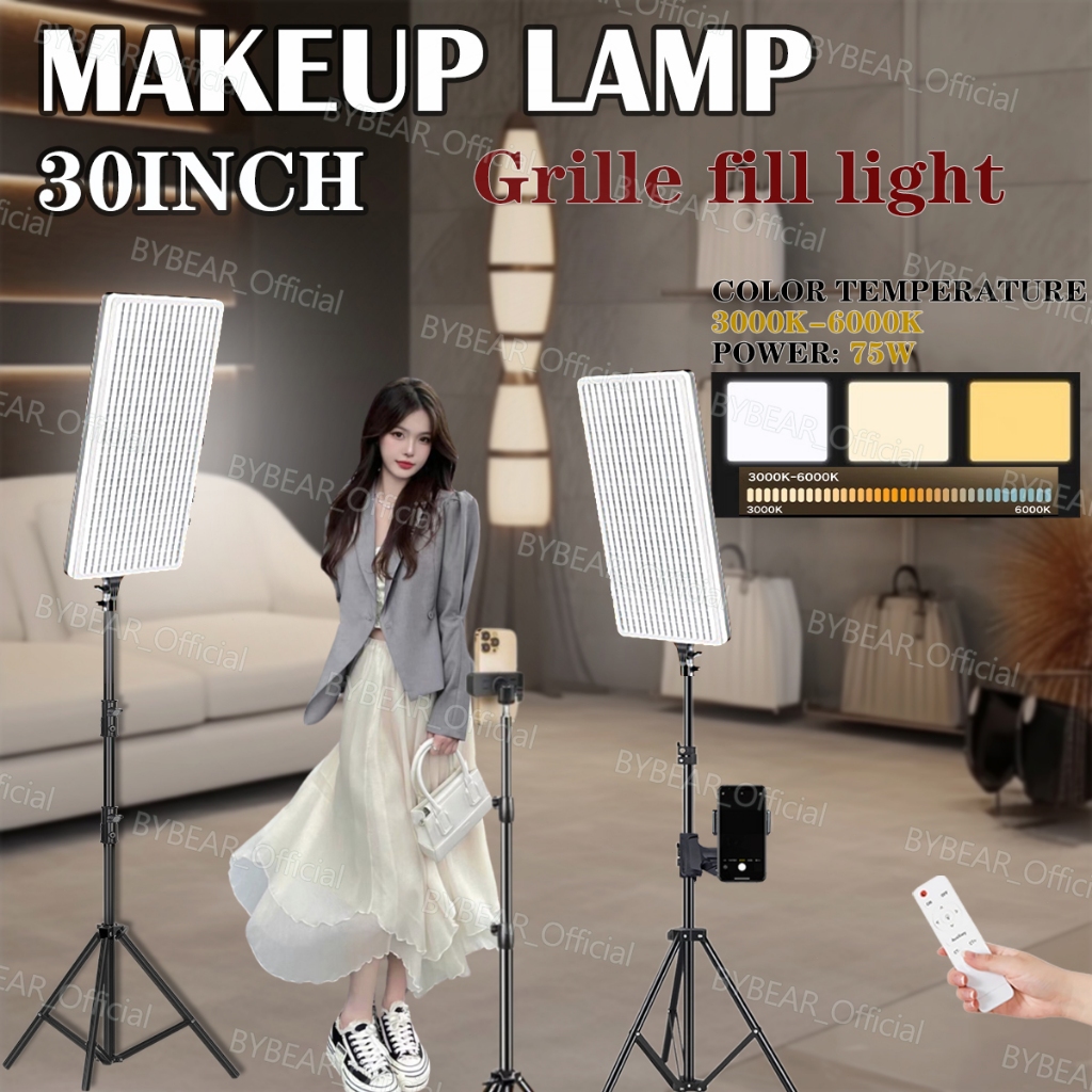LED Video Panel Light Make up Light Tripod Stand Casters Dimmable ...