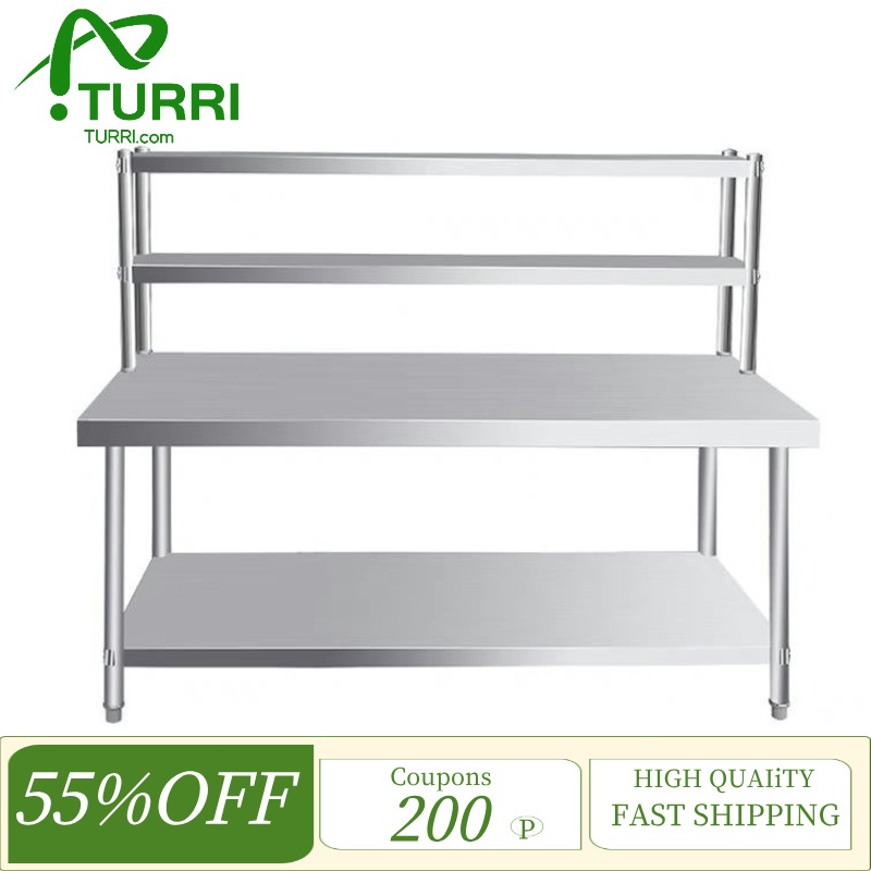 TURRI console table 304 stainless table long table 2-tier kitchen table Commercial cooking table ...