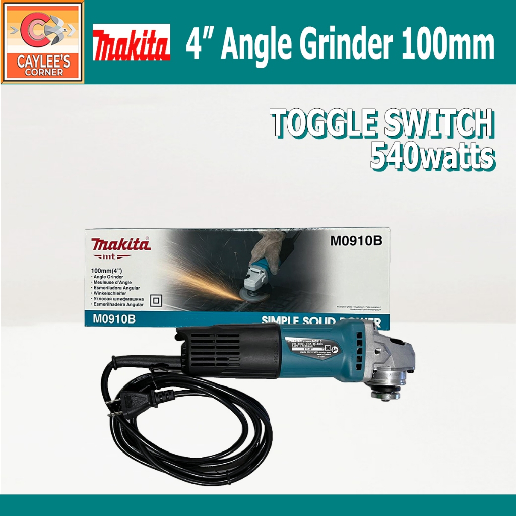 MAKITA M0910B 4" Angle Grinder with Toggle Switch - 540 Watts | Shopee ...