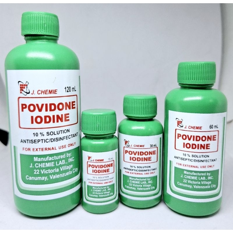 Povidone Iodine (J.Chemie) 10% Solution Antiseptic/Disinfectant ...