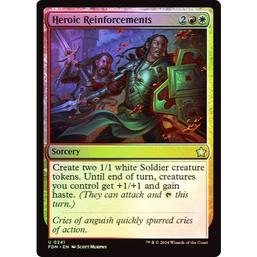 Magic: The Gathering | Heroic Reinforcements (Foil) | Foundations (FDN ...