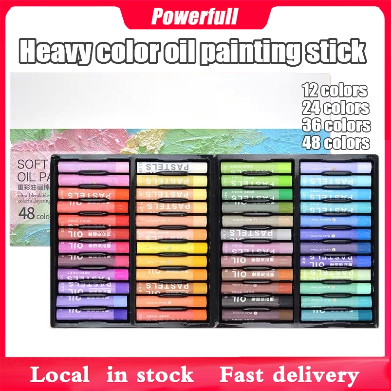 Heavy color oil pastel 12/24/36/48 color soft painting crayons children ...