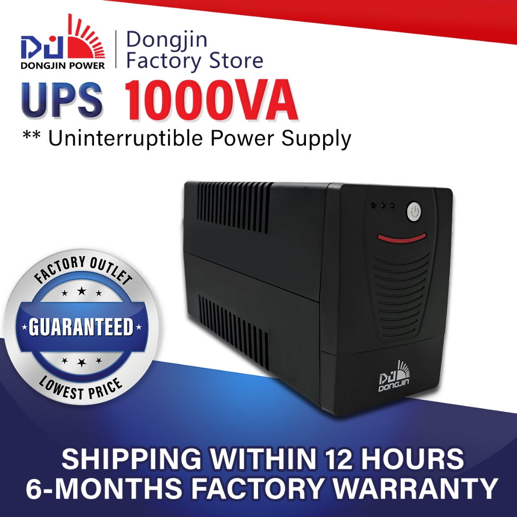 DONGJIN POWER UPS 1000VA Uninterrupted power supply with AVR(4 Sockets) Suitable for PC laptops ...