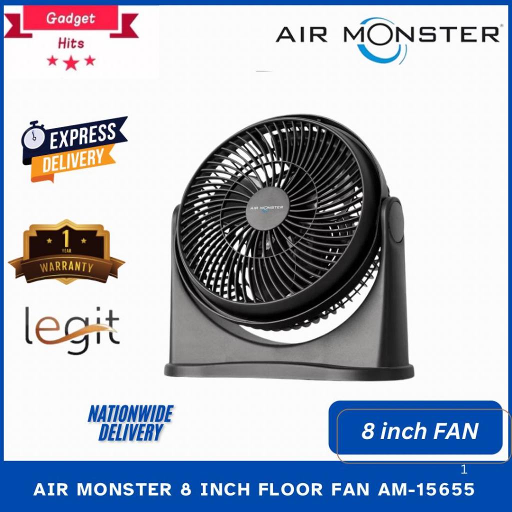 AIR MONSTER 8INCHES (20CM) PROTABLE POWER AIR CIRCULATOR FAN | Shopee ...