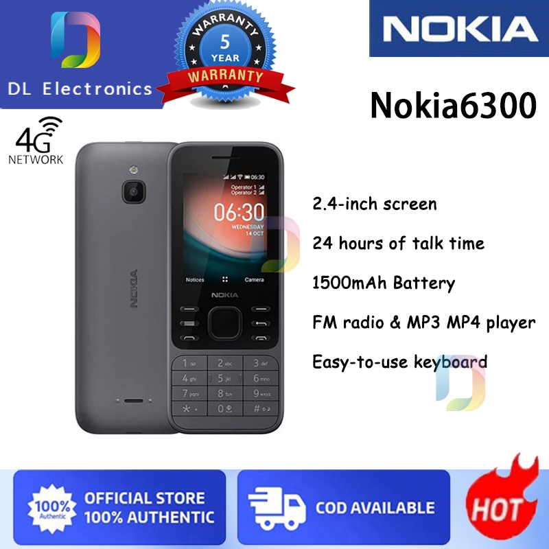 Original N6300 4G Keypad cellphone Feature Phone Dual SIM 2.4 inches FM ...