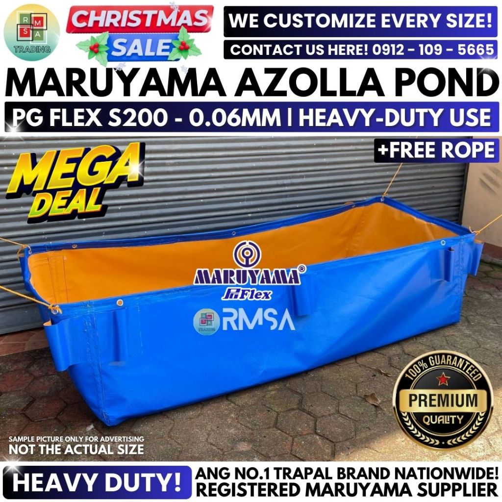 RMSA | 7x3x1 S200 ORIGINAL MARUYAMA PGFLEX MORE THICKER | HEAVY DUTY AZOLLA POND 7x3x1ft ...