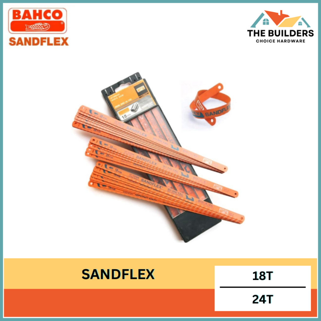 SANDFLEX BAHCO BI-METAL HACKSAW BLADE (18T", 24T") | Shopee Philippines