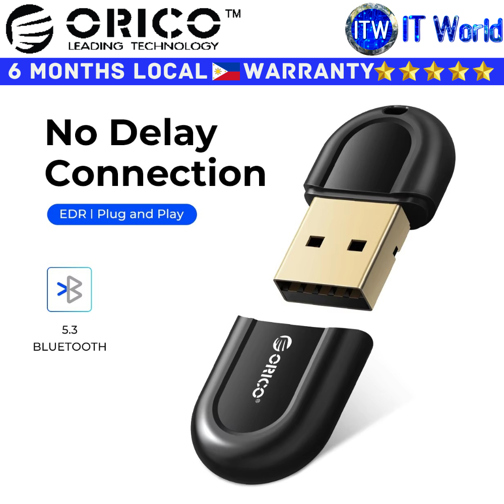 Itw | Orico USB Bluetooth Compatible Dongle 5.3 Adapter Audio Receiver Transmitter (BTA-53-BK-BP ...