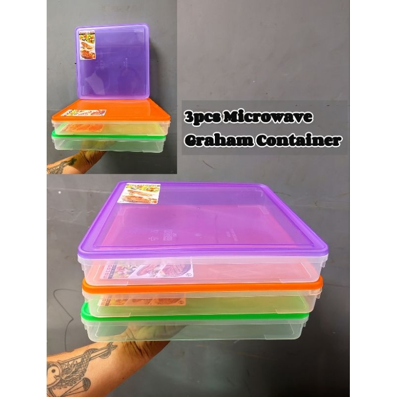 3pcs Microware Graham Container | Shopee Philippines