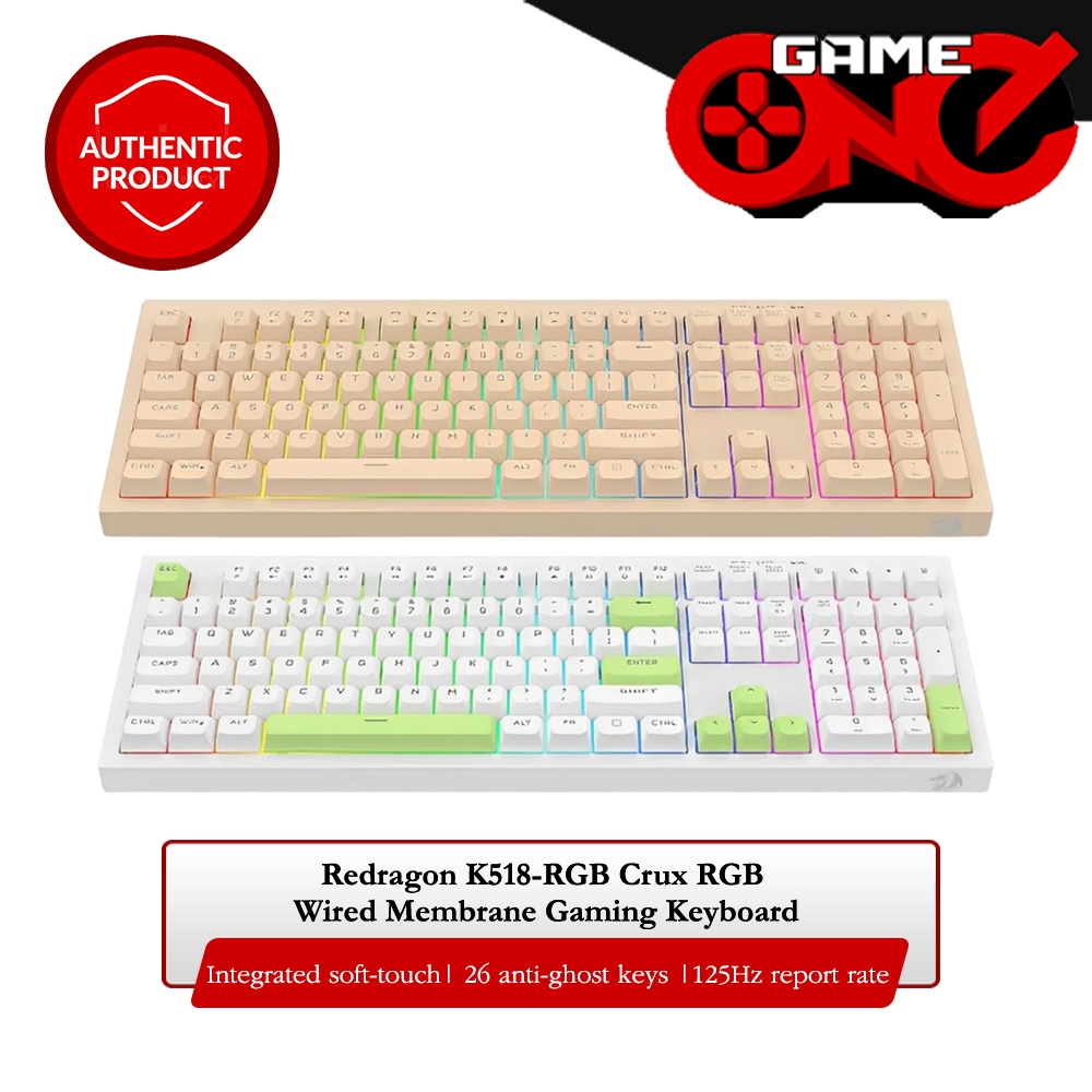 Redragon K518-RGB Crux RGB 108-Key Wired Membrane Gaming Keyboard ...