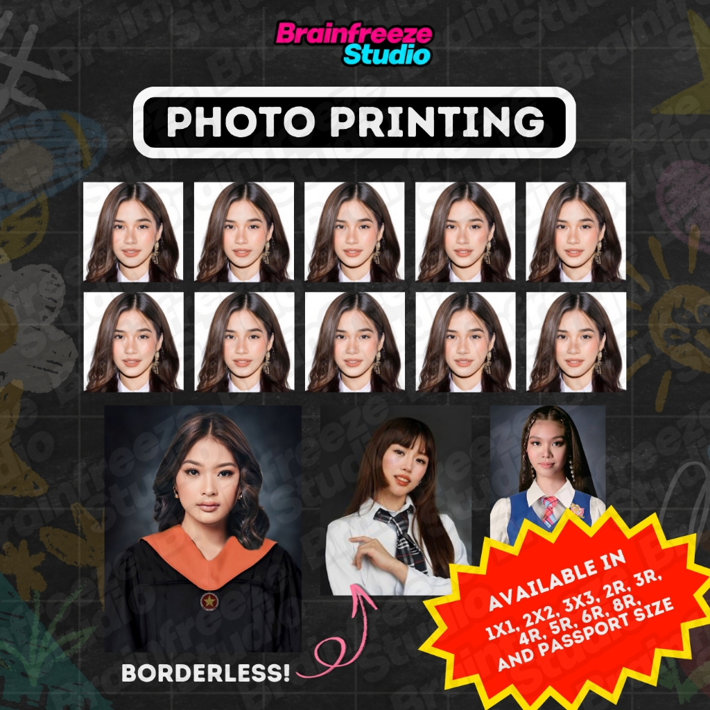 Customized ID Photo 3R 4R 5R A4 Picture for School Work House Frame ...