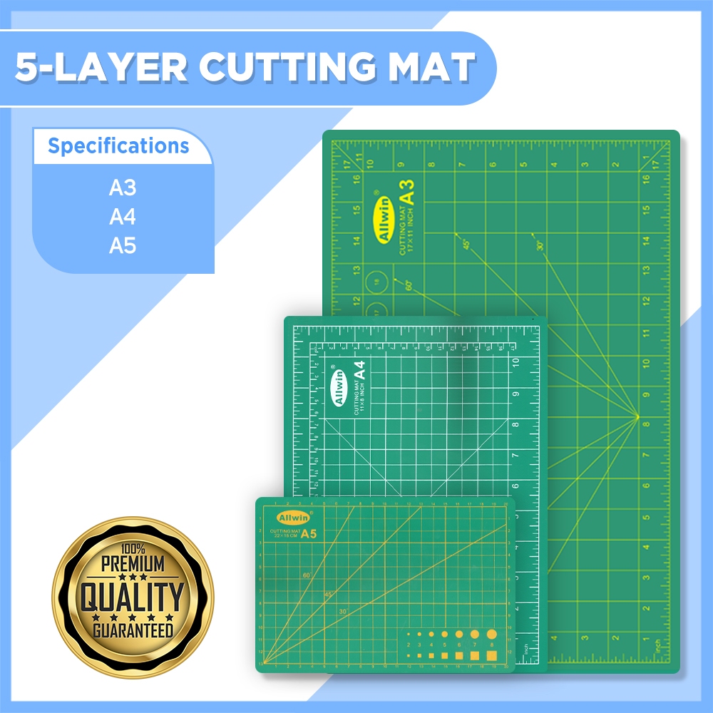 PVC Cutting Mat Five-layer Double-sided Self-Healing A3 / A4 / A5 ...
