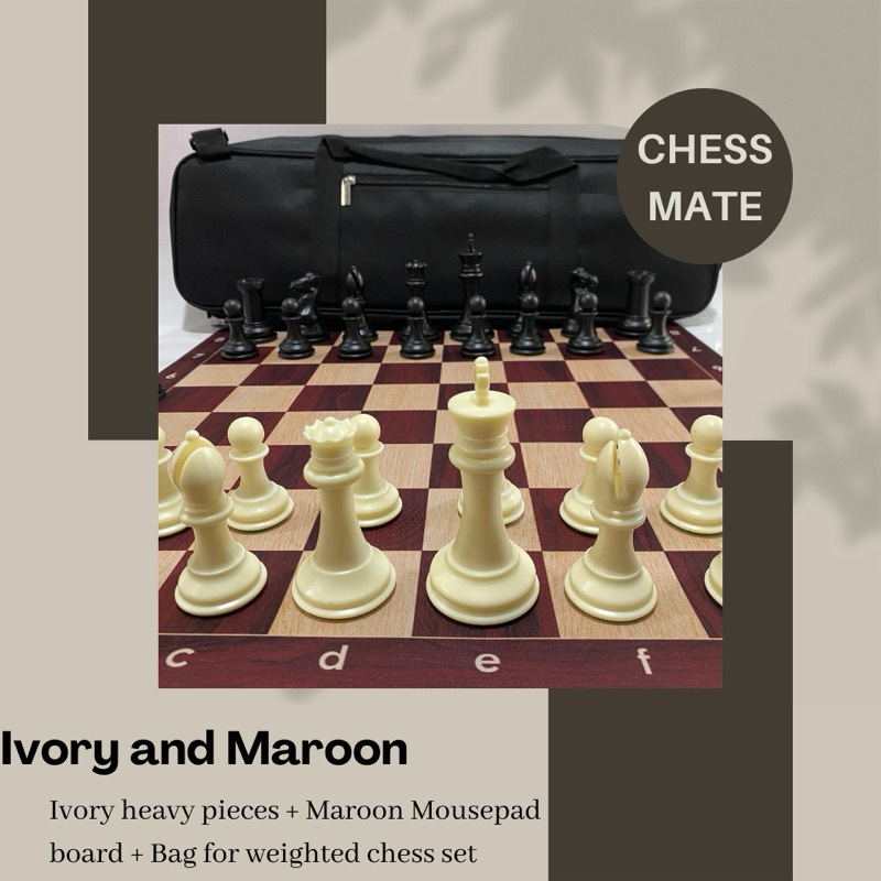 Chessmate ® • Staunton Heavy Chess Set (Pieces + mouse pad Chess Board ...