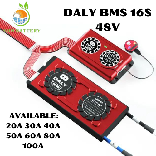 Lifepo4 Daly BMS 16S 48V 20A, 30A, 40A, 50A, 60A, 80A, 100A 3.2v ...